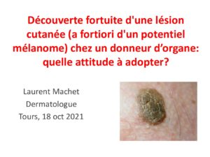 Découverte d'une lésion cutanée don d organe
