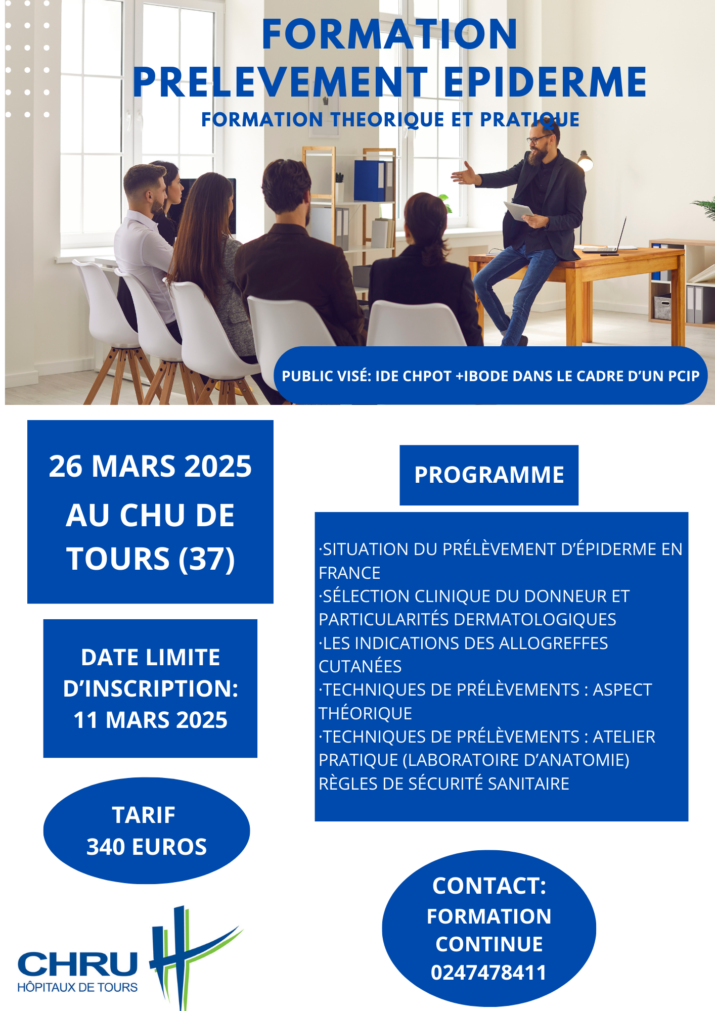 Flyer formation prélèvement épiderme